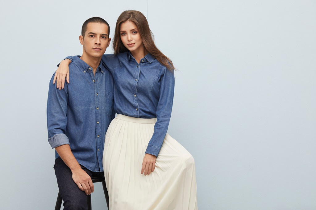 D03 - Denim Shirt Women Long Sleeve | Esping